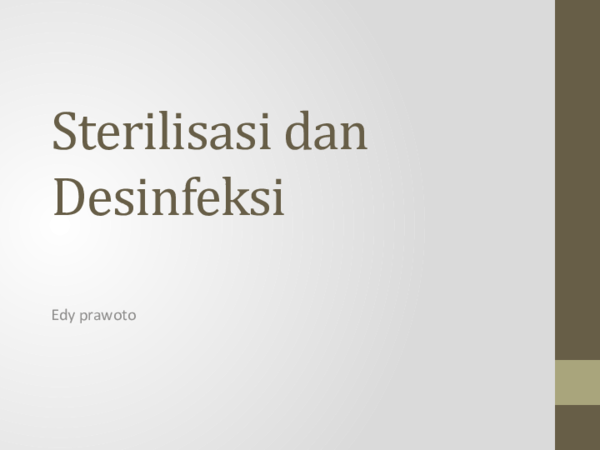 (PPT) Desinfeksi dan sterilisasi