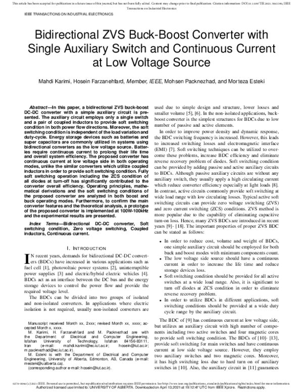 (PDF) Fully Soft-Switched Non-Isolated High Step-Down DC-DC Converter With Reduced Voltage ...