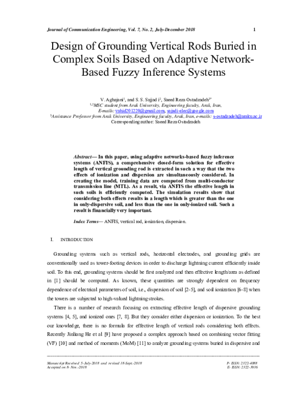 (PDF) Design of Grounding Vertical Rods Buried in Complex Soils using ...