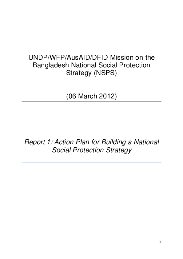 (PDF) Mission on the Bangladesh National Social Protection Strategy (NSPS)