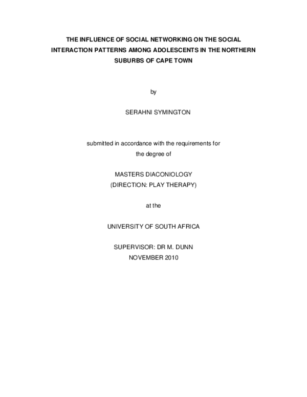 (PDF) The influence of social networking on the social interaction ...