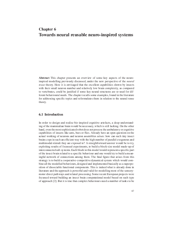(PDF) Towards Neural Reusable Neuro-inspired Systems