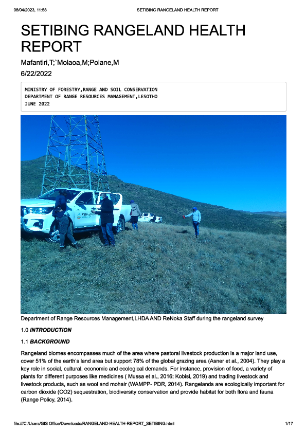 (PDF) SETIBING RANGELAND HEALTH REPORT