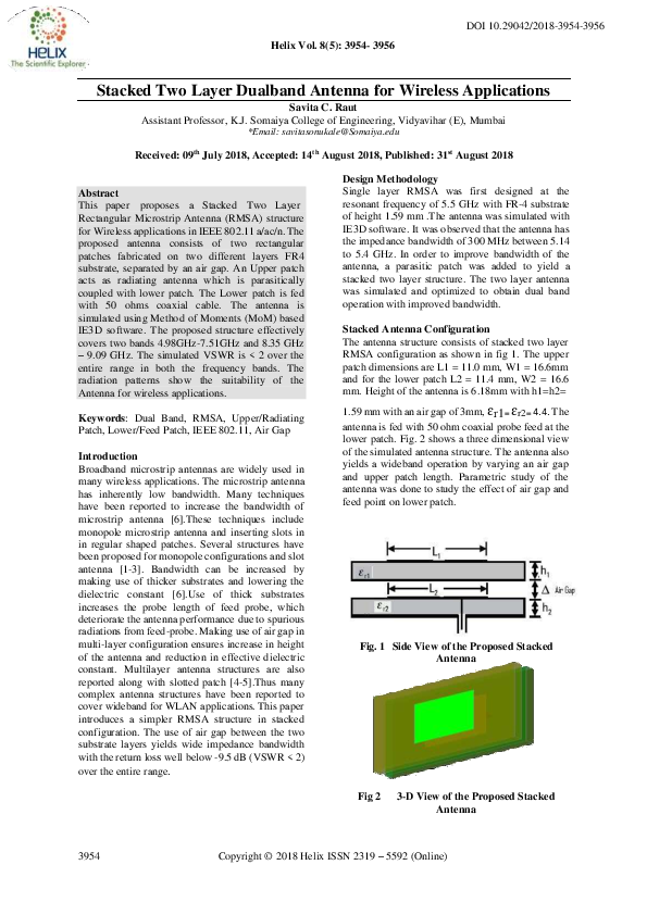 (PDF) Stacked Two Layer Dualband Antenna for Wireless Applications