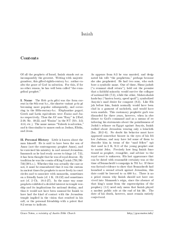 (PDF) Isaiah