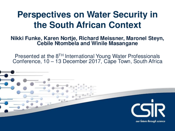 (PDF) Contents Perspectives on Water Security in the South African Context