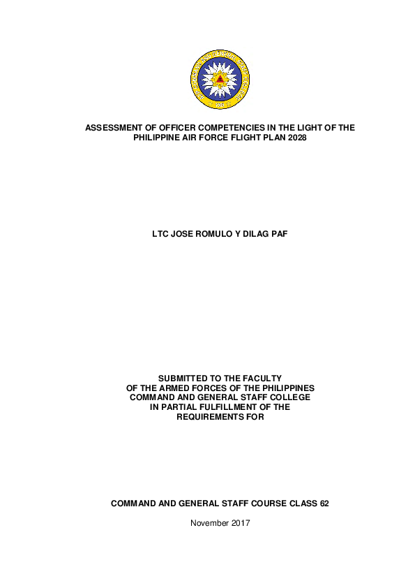 (PDF) Assessment of Officer Competencies in the Light of the ...
