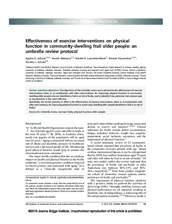 (PDF) Effectiveness of exercise interventions on physical function in ...