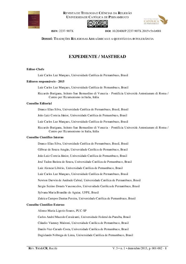 (PDF) Expediente/Masthead