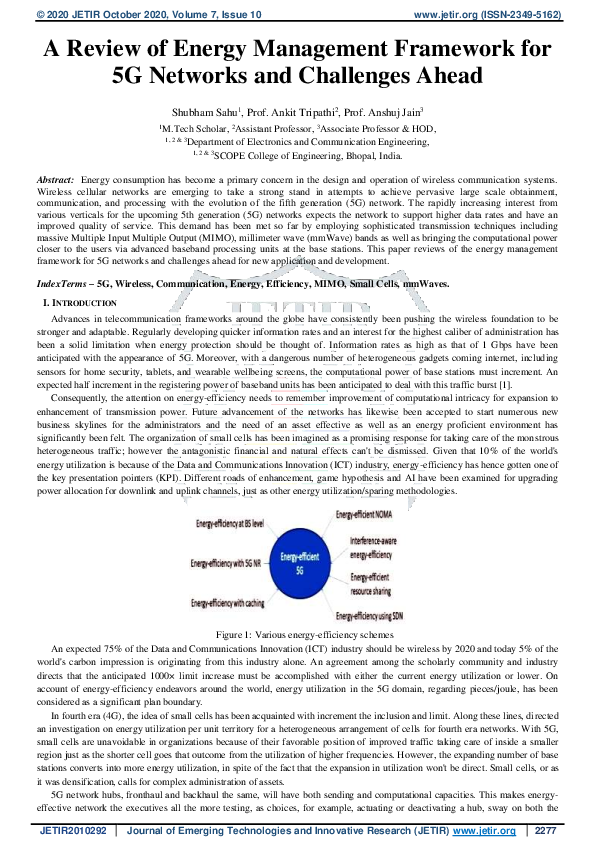 (PDF) A Review of Energy Management Framework for 5G Networks and Challenges Ahead