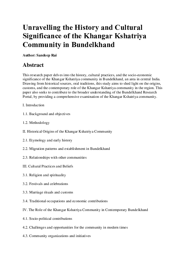 (PDF) Unravelling the History and Cultural Significance of the Khangar ...