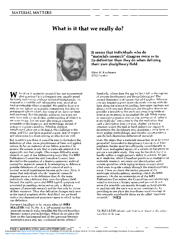 (PDF) What is it that we really do?