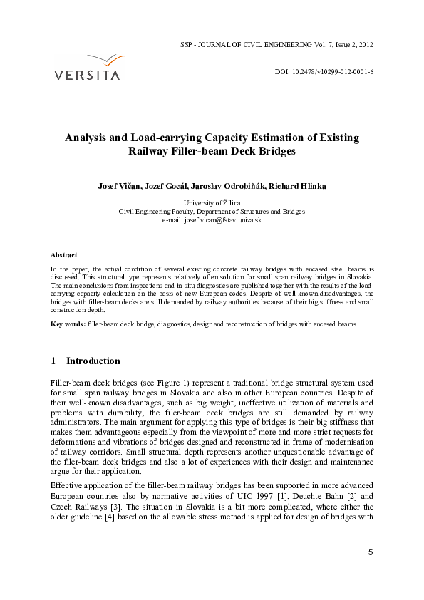 (PDF) Analysis and Load-carrying Capacity Estimation of Existing ...