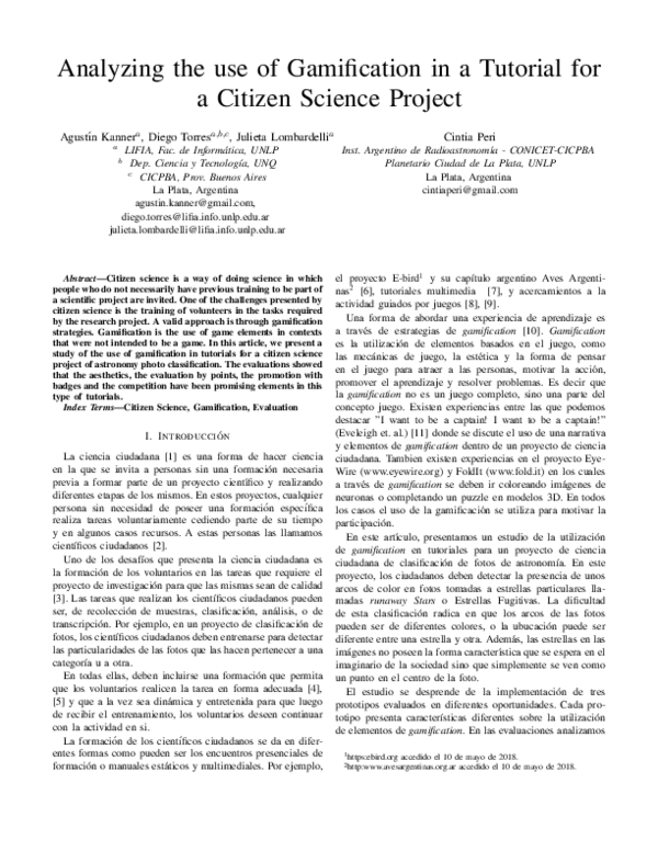 (PDF) Analyzing the use of Gamification in a Tutorial for a Citizen ...