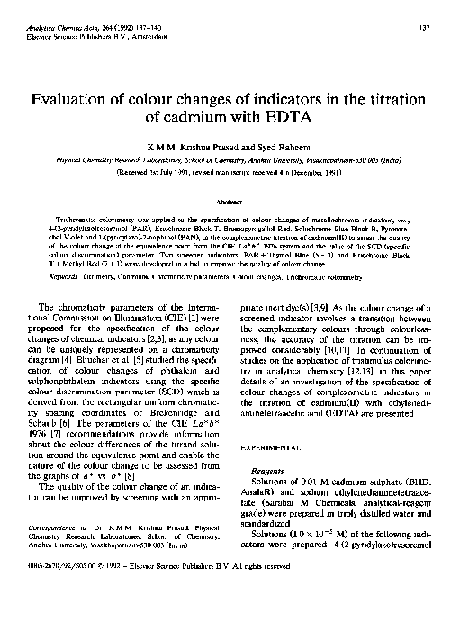 (PDF) Evaluation of colour changes of indicators in the titration of ...