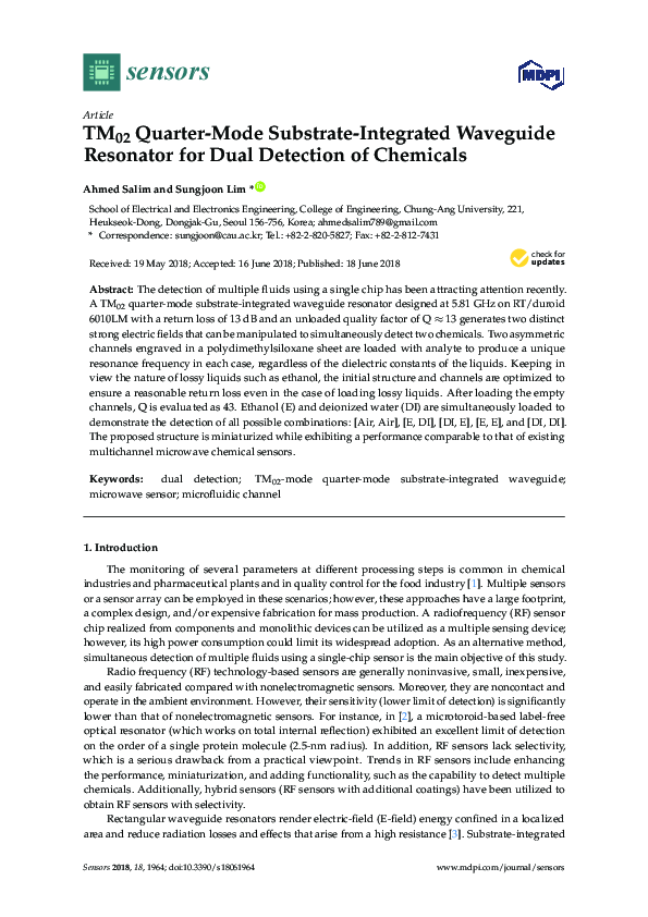 (PDF) {"__content__"=>"TM Quarter-Mode Substrate-Integrated Waveguide Resonator for Dual ...
