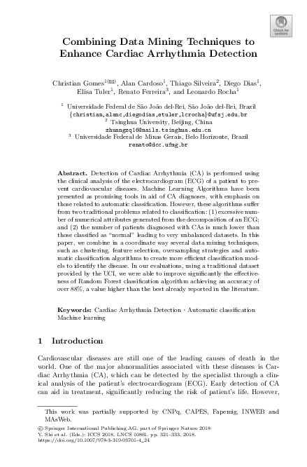 (PDF) Combining Data Mining Techniques to Enhance Cardiac Arrhythmia ...