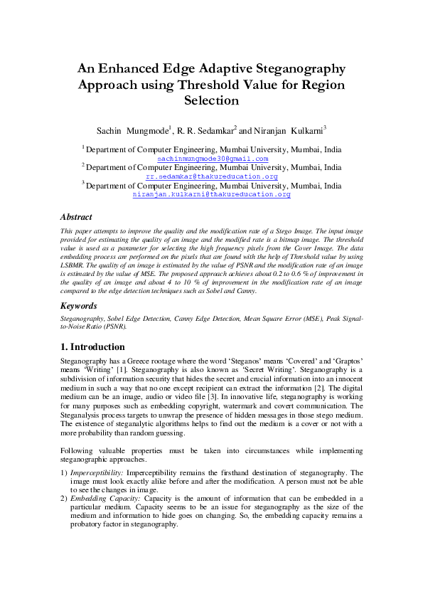 (PDF) An Enhanced Edge Adaptive Steganography Approach Using Threshold ...