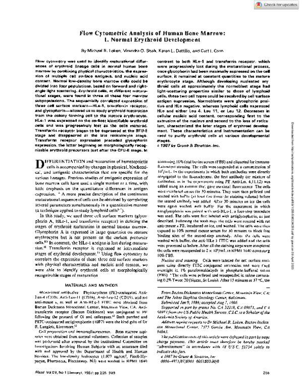 (PDF) Flow cytometric analysis of human bone marrow: I. Normal ...