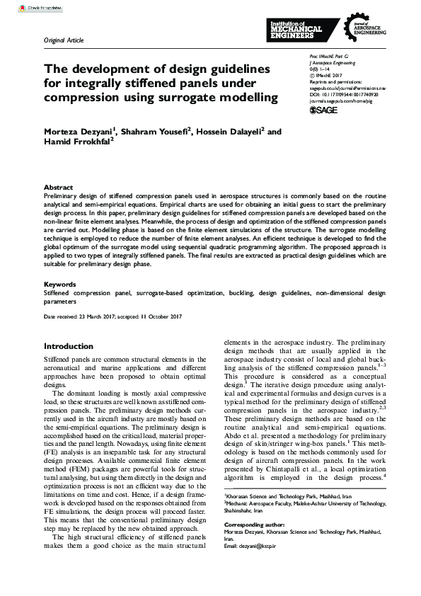 (PDF) The development of design guidelines for integrally stiffened ...