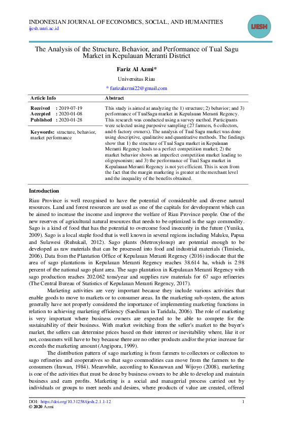 (PDF) The Analysis of the Structure, Behavior, and Performance of Tual ...