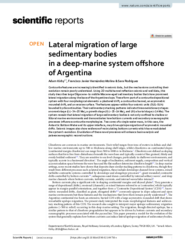 (PDF) Lateral migration of large sedimentary bodies in a deep-marine ...