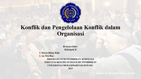 Ppt Konflik Dan Pengelolaan Konflik Dalam Or