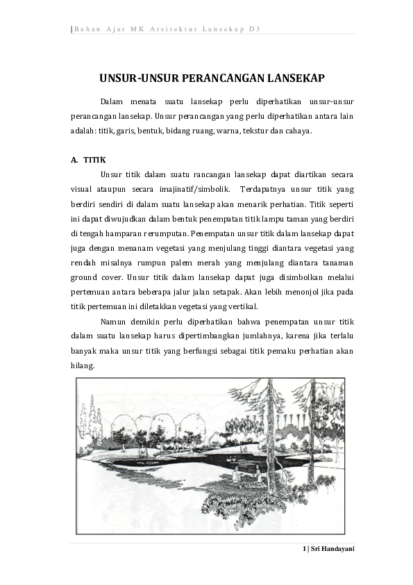 (PDF) Unsur-Unsur Perancangan Landscape