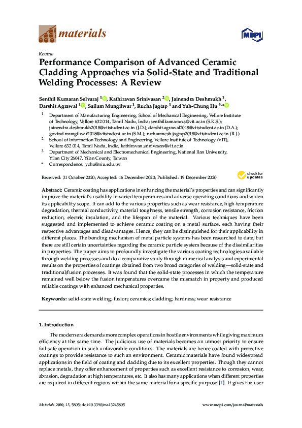 (PDF) Performance Comparison of Advanced Ceramic Cladding Approaches ...