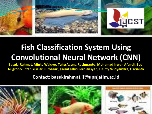 (PDF) ICST 2022 - Fish Classification System Using Convolutional Neural Network (CNN)