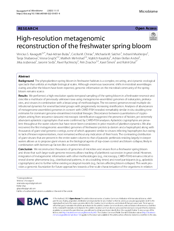(PDF) High-resolution metagenomic reconstruction of the freshwater ...