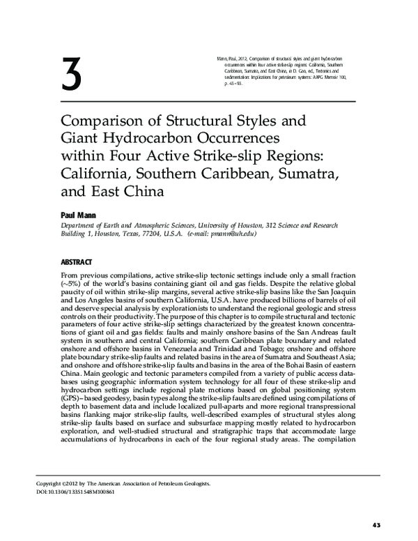 (PDF) Comparison of structural styles and giant hydrocarbon occurrences ...