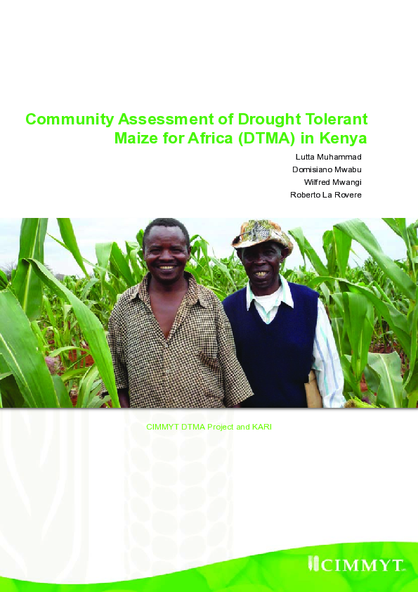 (PDF) 1Community Assessment of Drought Tolerant Maize for Africa (DTMA ...