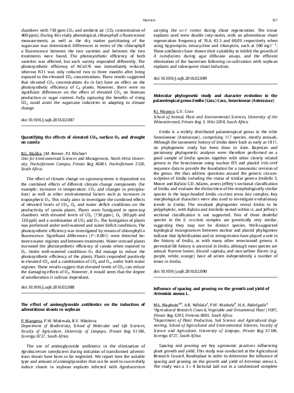 (PDF) Molecular phylogenetic study and character evolution in the ...