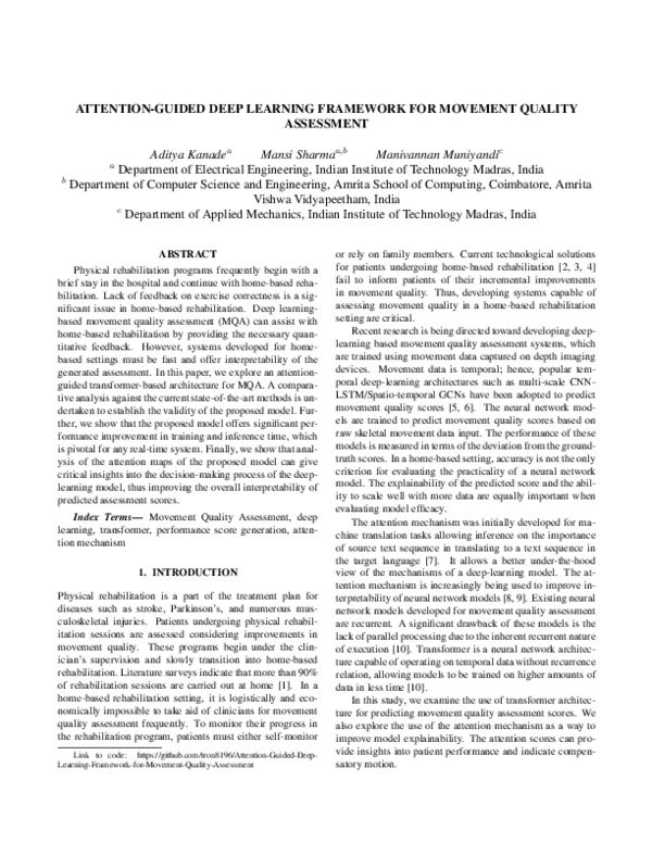 (PDF) ATTENTION-GUIDED DEEP LEARNING FRAMEWORK FOR MOVEMENT QUALITY ...