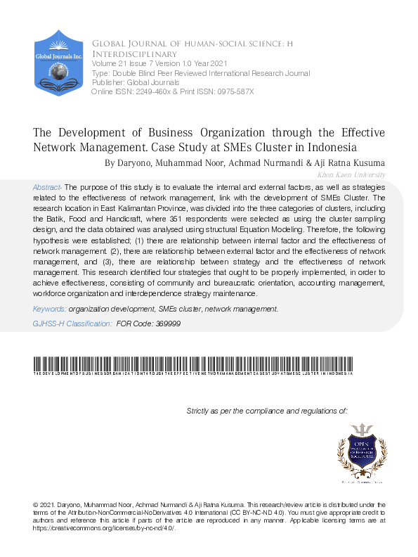 (PDF) The Development of Business Organization through the Effective ...