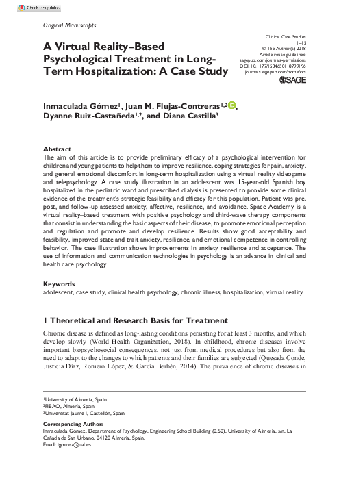 (PDF) A Virtual Reality–Based Psychological Treatment in Long-Term ...