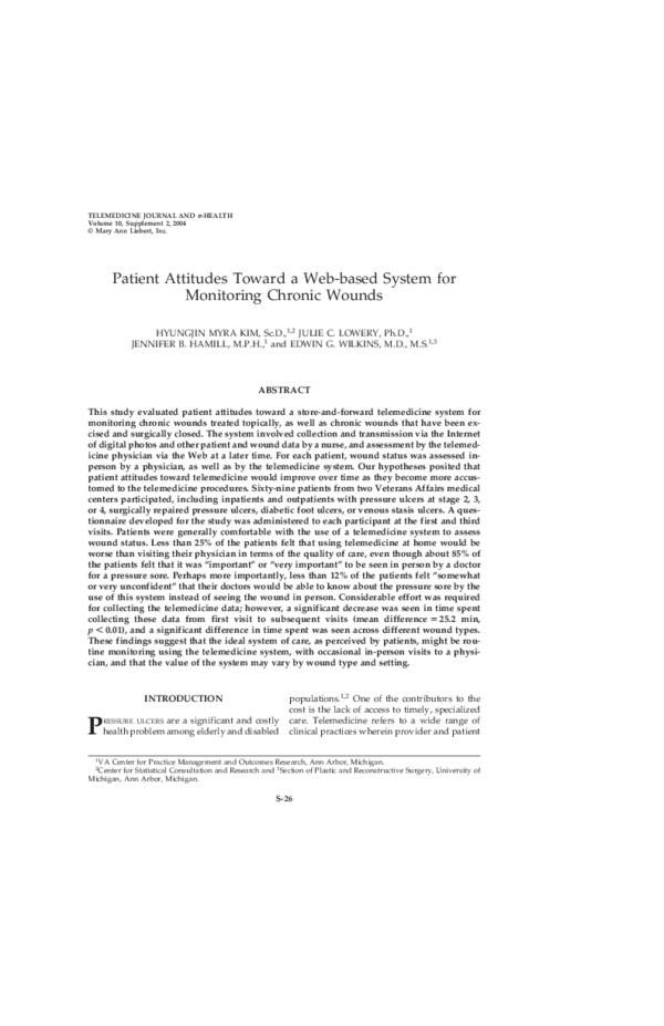 (PDF) Patient Attitudes Toward a Web-based System for Monitoring ...