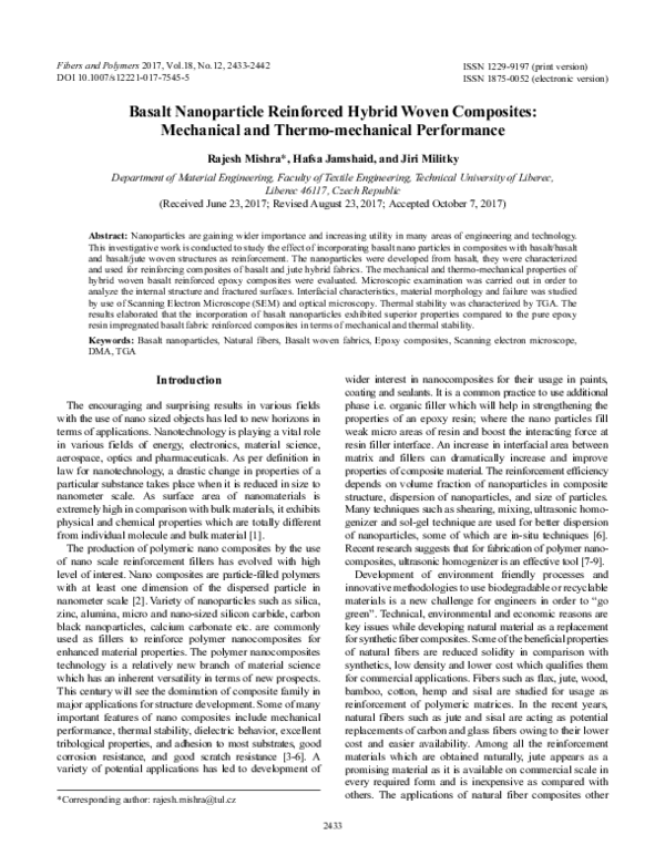 (PDF) Basalt nanoparticle reinforced hybrid woven composites ...