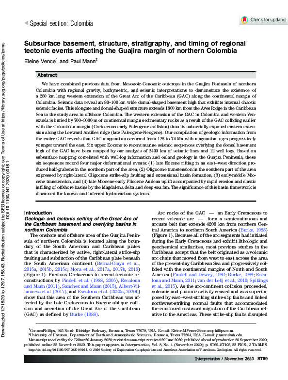 (PDF) Subsurface basement, structure, stratigraphy, and timing of ...