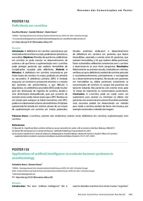 (PDF) Deficiência em carnitina