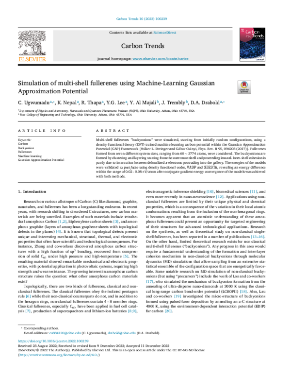 (PDF) Simulation of Multi-Shell Fullerenes Using Machine-Learning ...