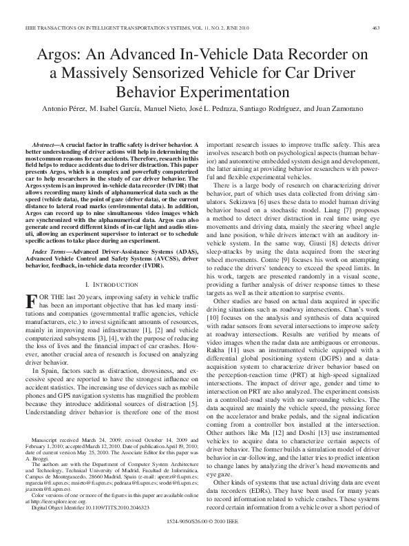 (PDF) Argos: An Advanced In-Vehicle Data Recorder on a Massively ...