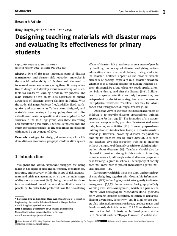 (PDF) Designing teaching materials with disaster maps and evaluating ...