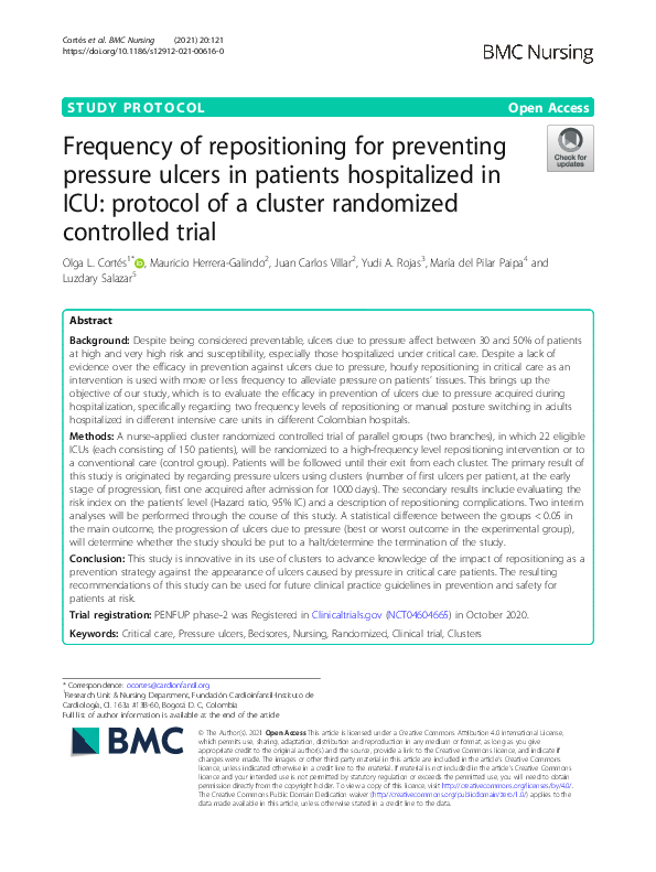 (PDF) Frequency of repositioning for preventing pressure ulcers in ...