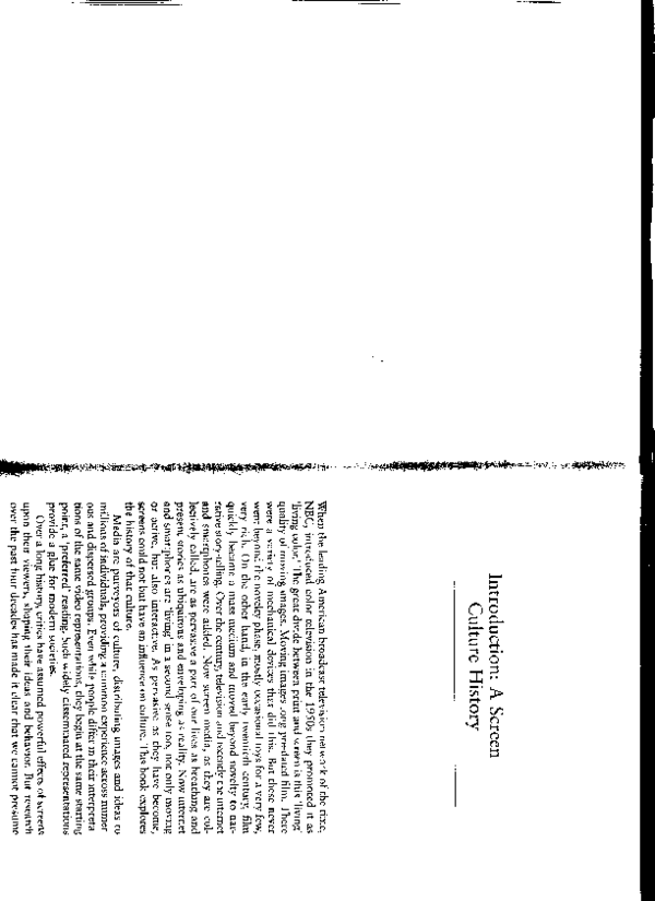(PDF) Richard Butsch, Screen Culture: A Global History, 2019 ...