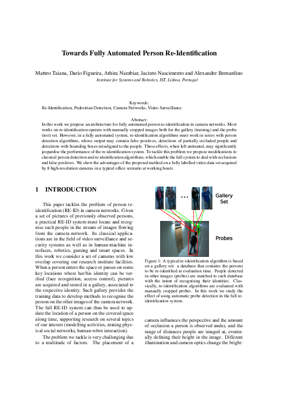 (PDF) Towards Fully Automated Person Re-identification (PDF) Towards Fully Automated Person Re-identification