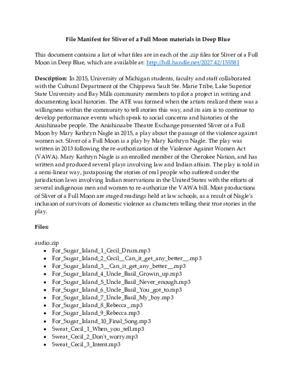(PDF) Sliver of a Full Moon