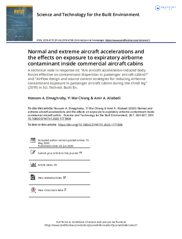 (PDF) Normal and extreme aircraft accelerations and the effects on ...