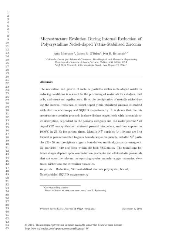 (PDF) Microstructure evolution during internal reduction of ...